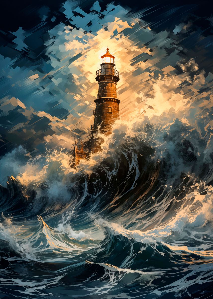 'Storm Sentinel' Poster, picture, metal print, paint by The creative ...