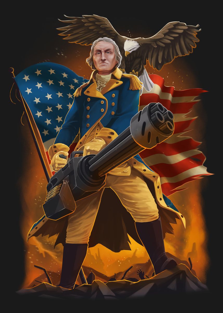 'George Washington Patriot' Poster, picture, metal print, paint by B ...