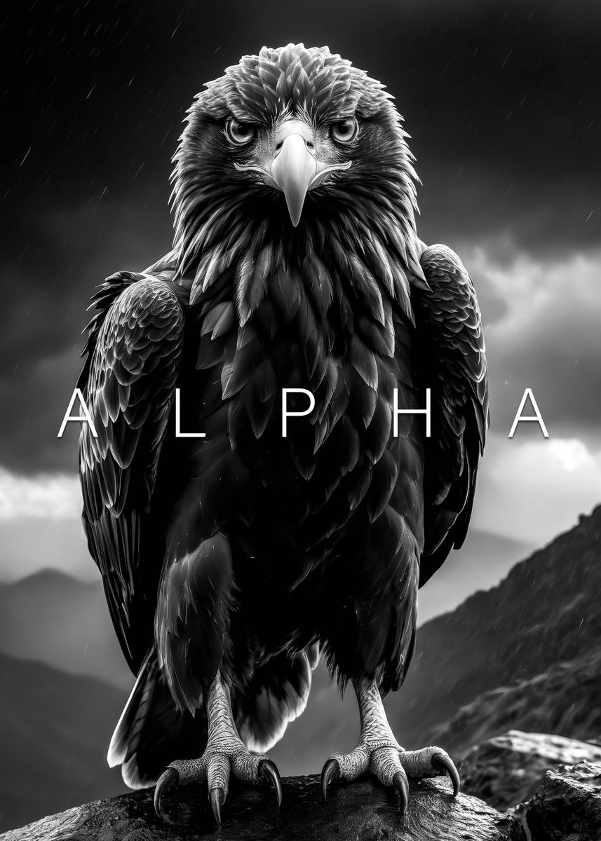 'alpha eagle King poster' Poster, picture, metal print, paint by mk ...