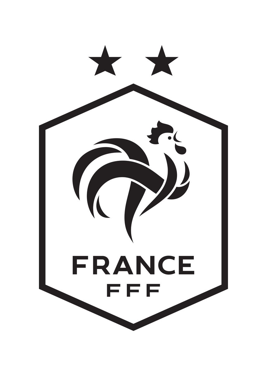 'France FFF black&white' Poster, picture, metal print, paint by French ...
