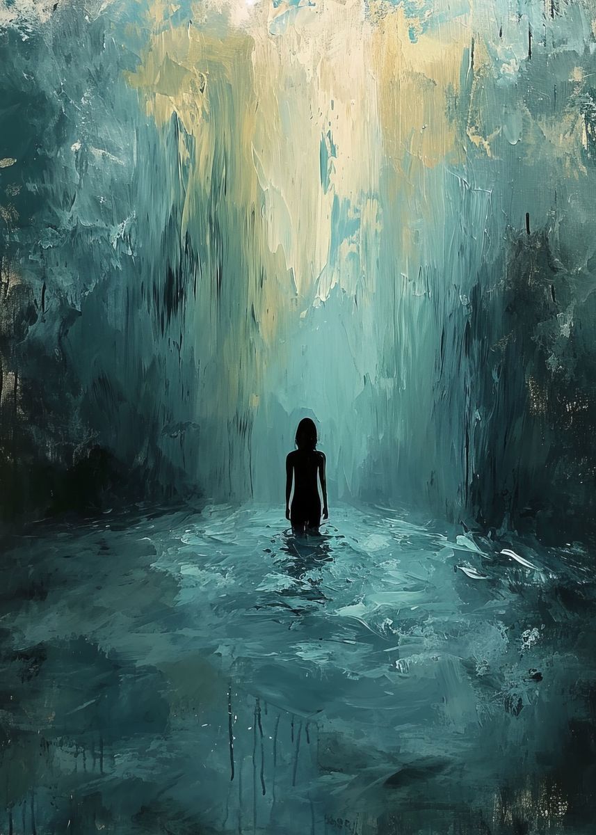 'Waters Gaze' Poster, picture, metal print, paint by Tollaru | Displate