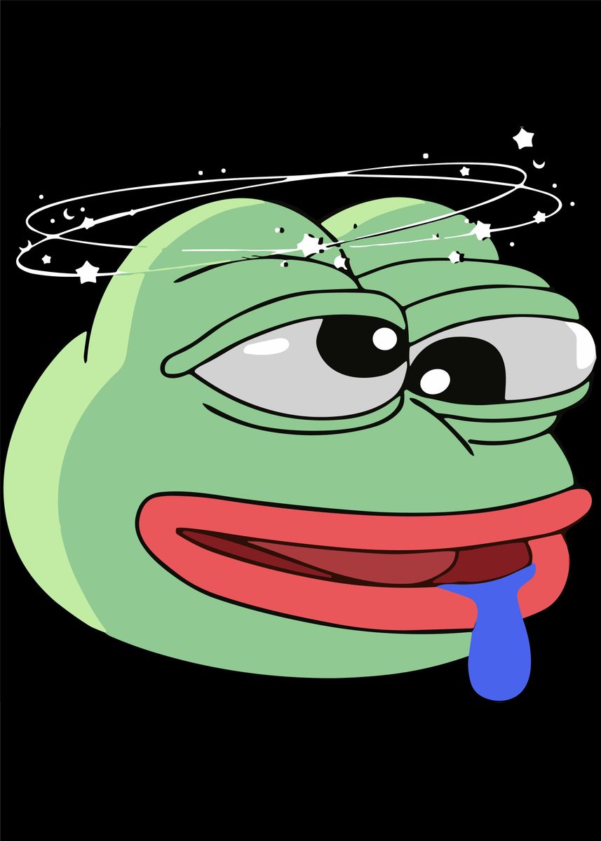 'Frog Meme Funny Frog ' Poster, picture, metal print, paint by Juna ...