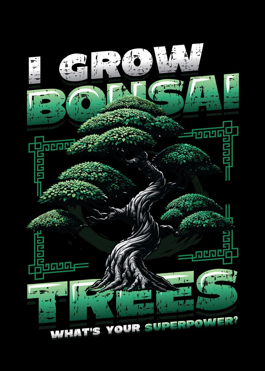 'Growing Bonsai Trees' Poster, picture, metal print, paint by Sascha | Displate