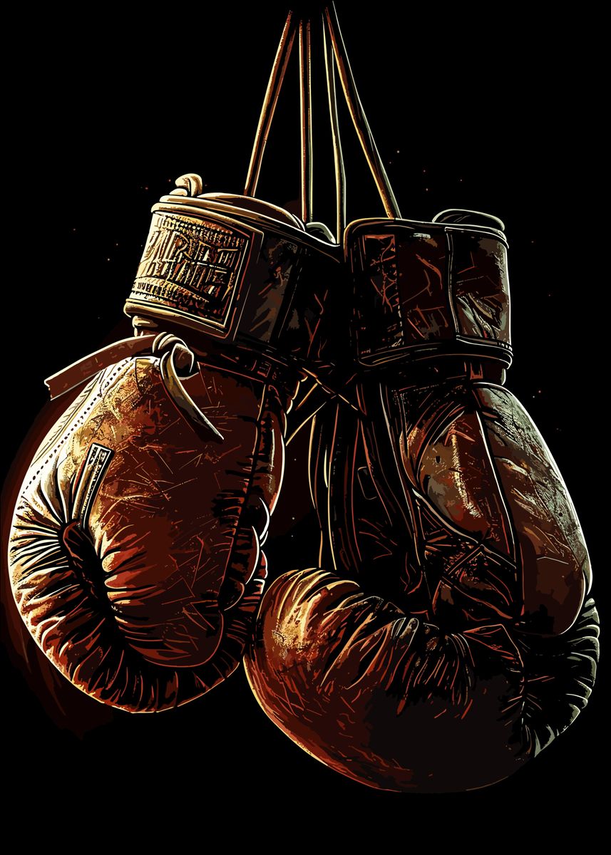 'Boxing Gloves' Poster, picture, metal print, paint by PosterSociety ...