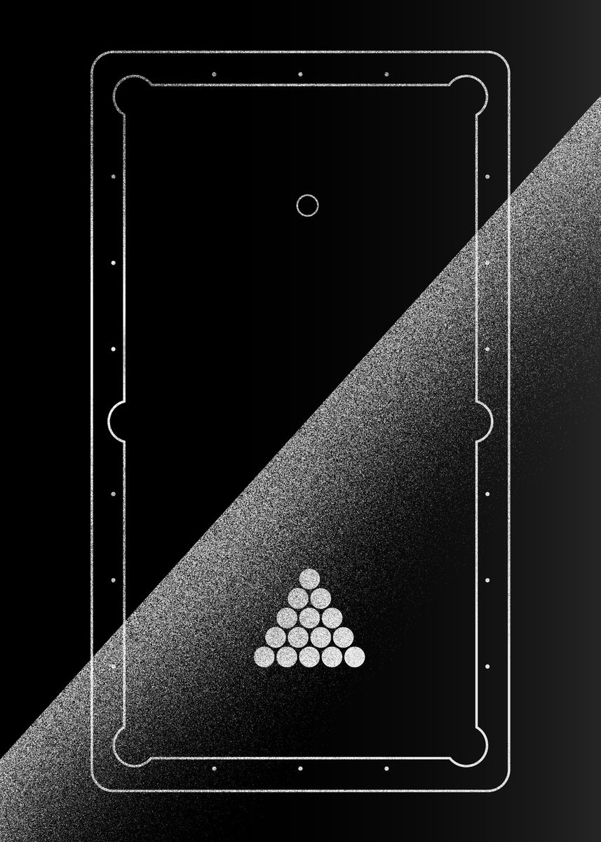 'pool table' Poster, picture, metal print, paint by Ray Diaz | Displate