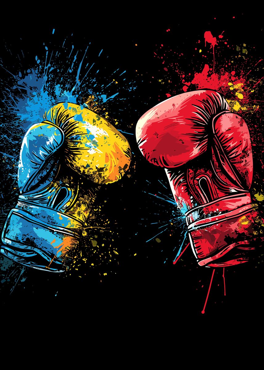 'Boxing Gloves' Poster, picture, metal print, paint by PosterSociety ...