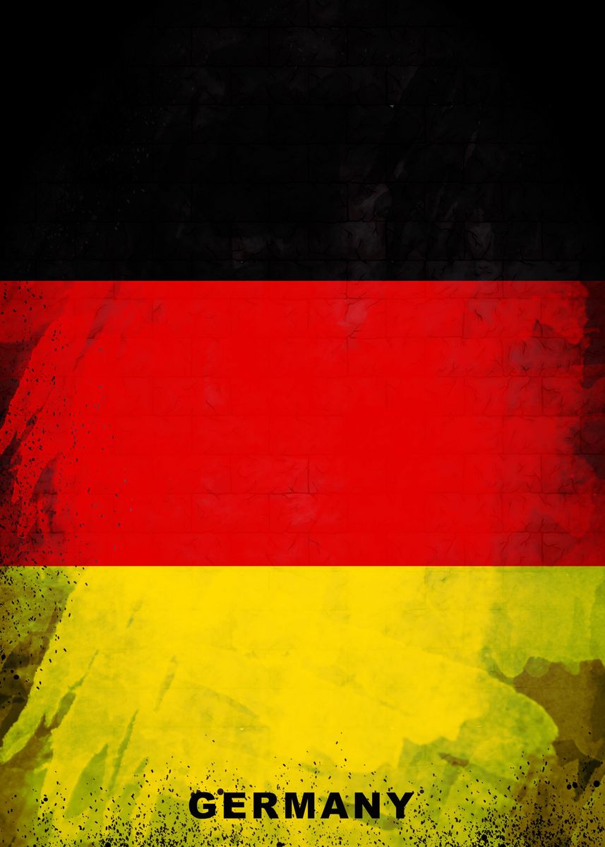 'GERMANY FLAG' Poster, picture, metal print, paint by Cerah Art | Displate