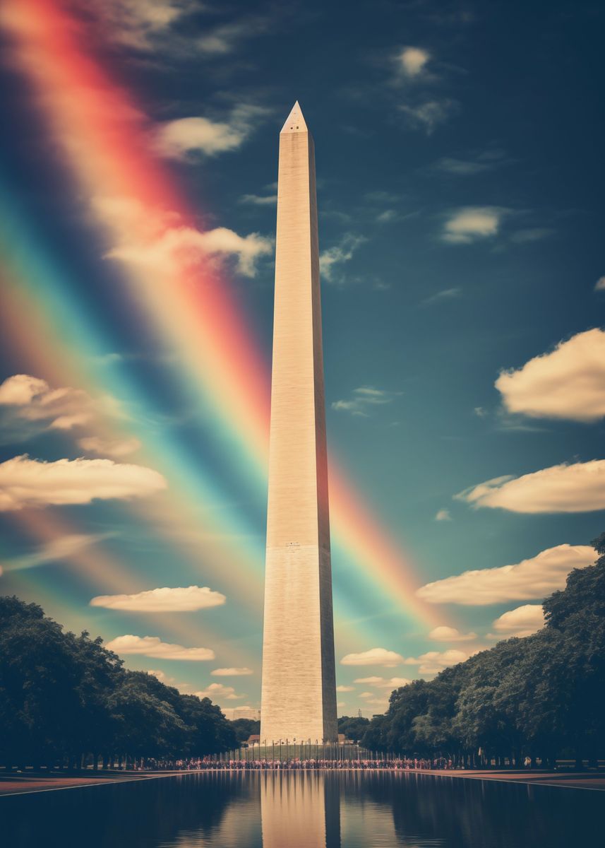 'A Washington Monument' Poster, picture, metal print, paint by ...