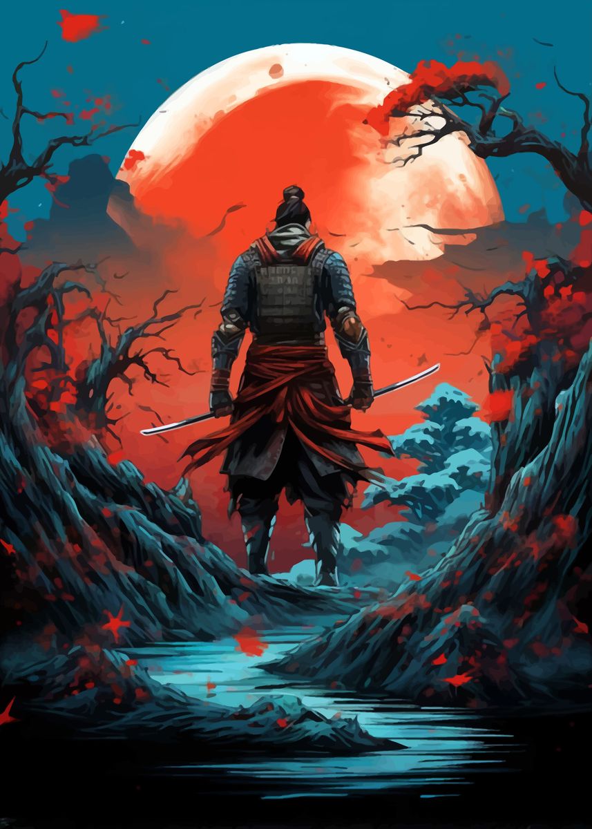 'The Lone Samurai' Poster, picture, metal print, paint by Mashdiashdui ...