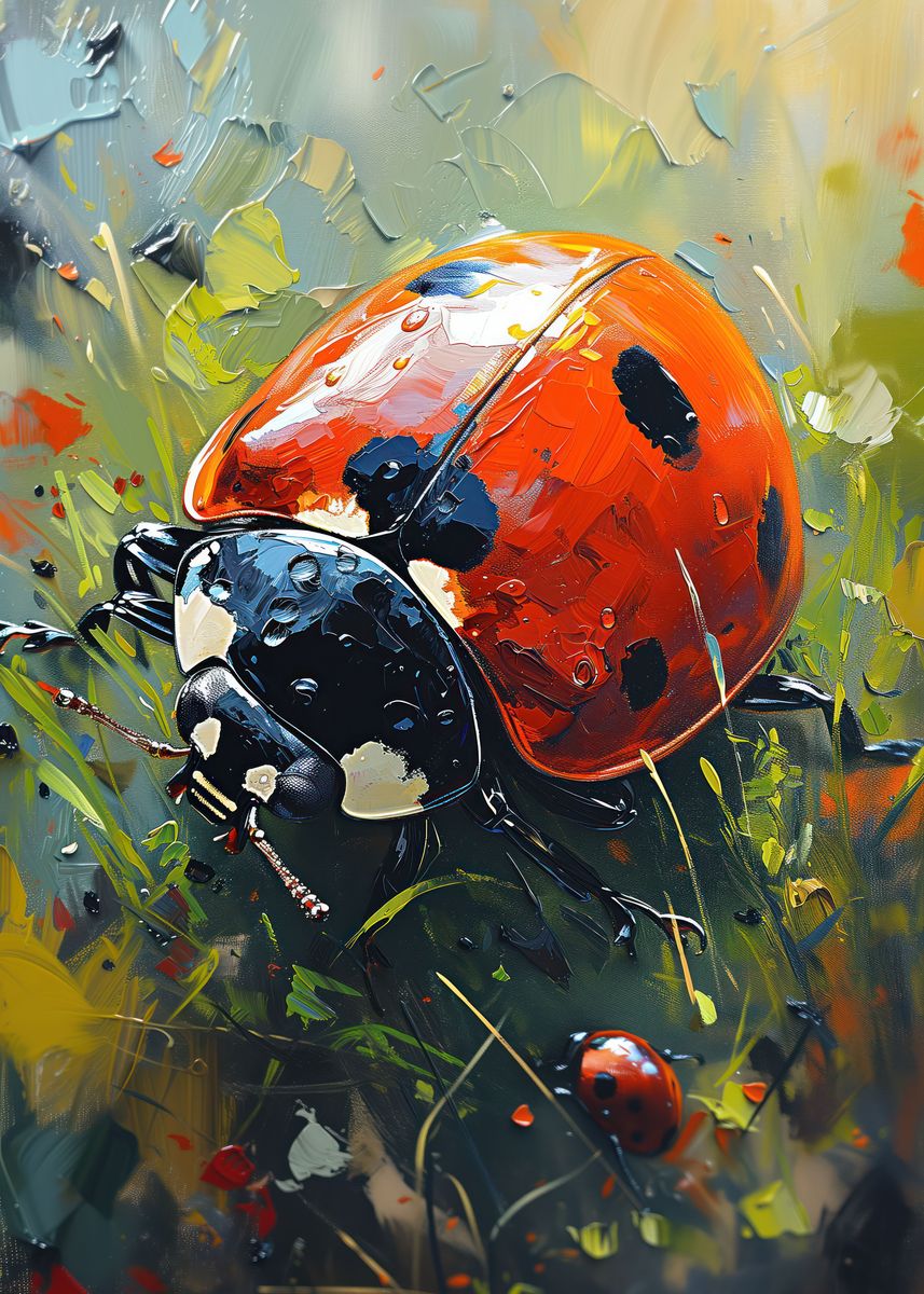 'The Lazy Ladybug' Poster, picture, metal print, paint by Digital ...