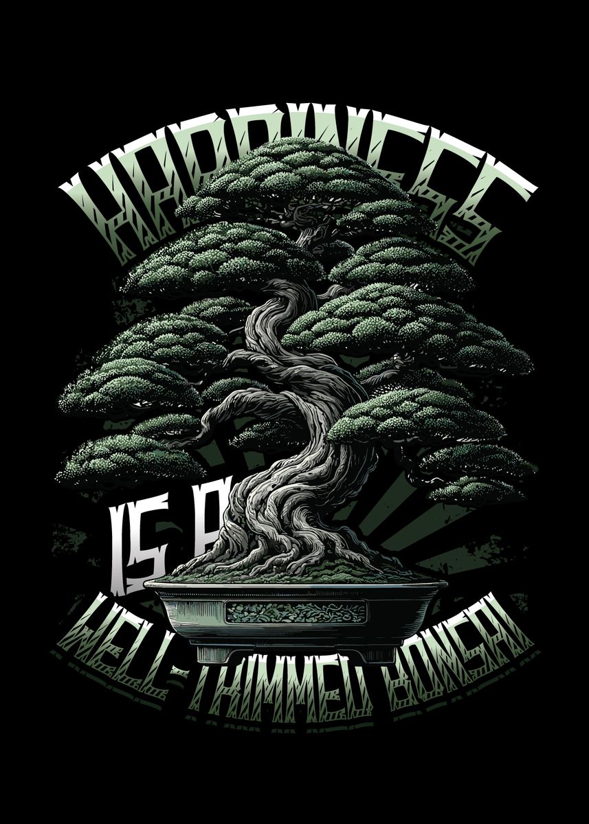 'Japanese Bonsai Tree' Poster, picture, metal print, paint by Sascha ...