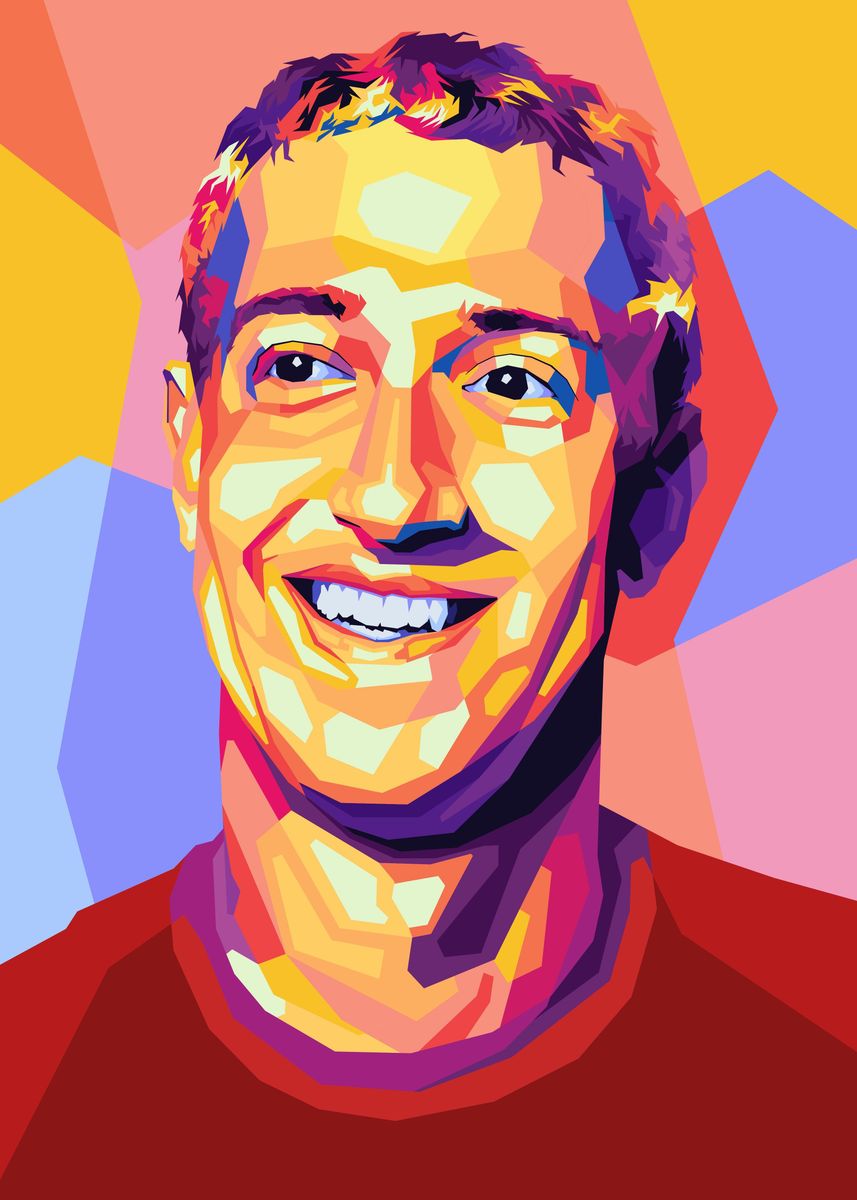 'Mark Zuckerberg' Poster, picture, metal print, paint by Ferdinand ...
