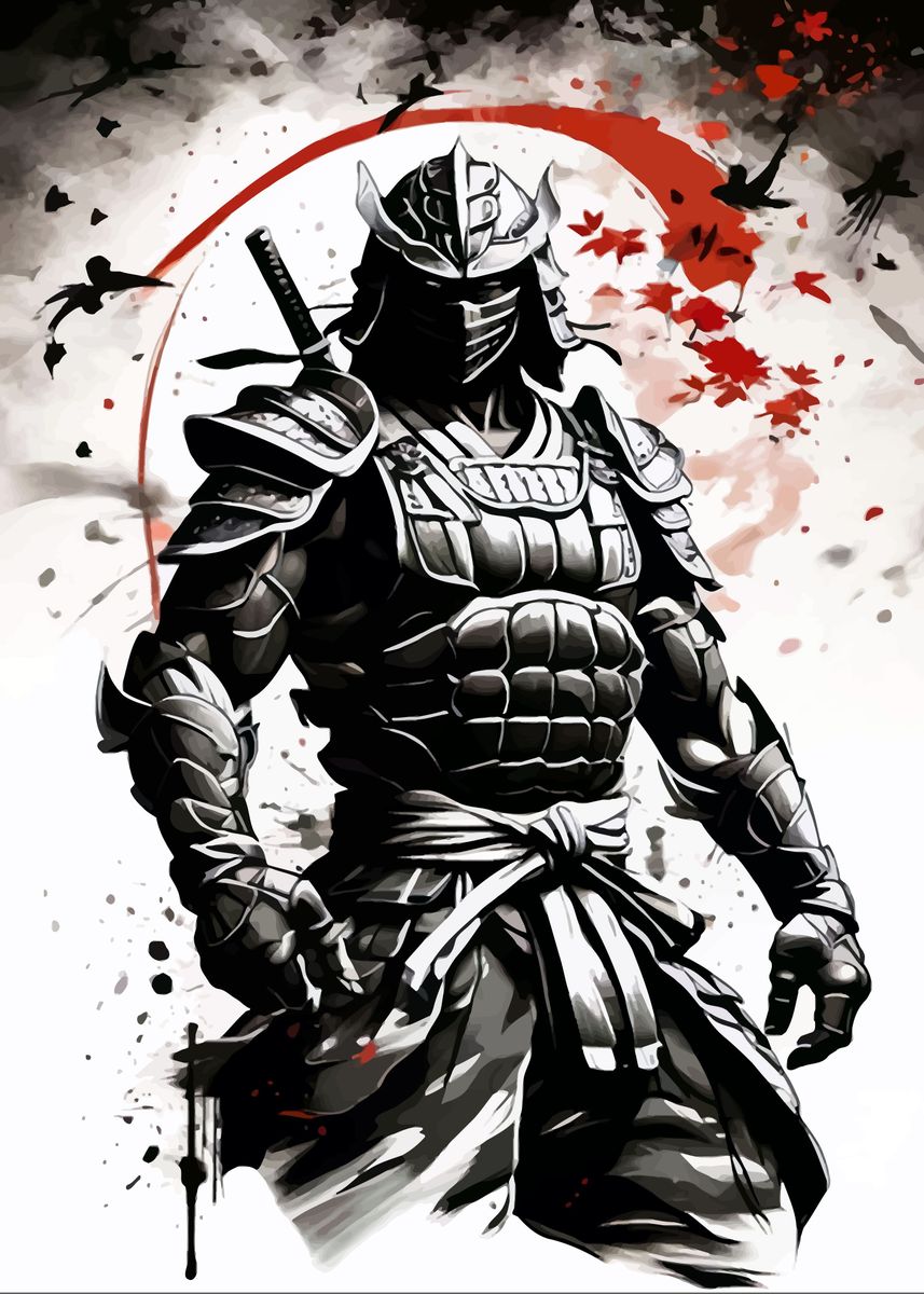 'Samurai Warrior Art' Poster, picture, metal print, paint by ...