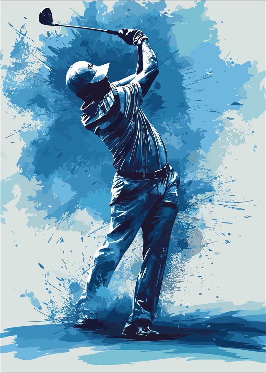 'Golf' Poster, picture, metal print, paint by PosterSociety | Displate