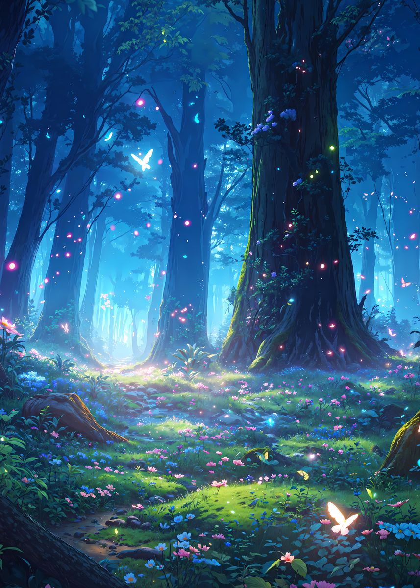 'Enchanted Forest' Poster, picture, metal print, paint by SideygitArt ...