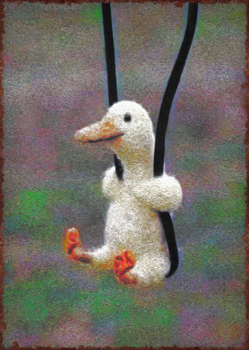 'swing happy duck ' Poster, picture, metal print, paint by Top ...