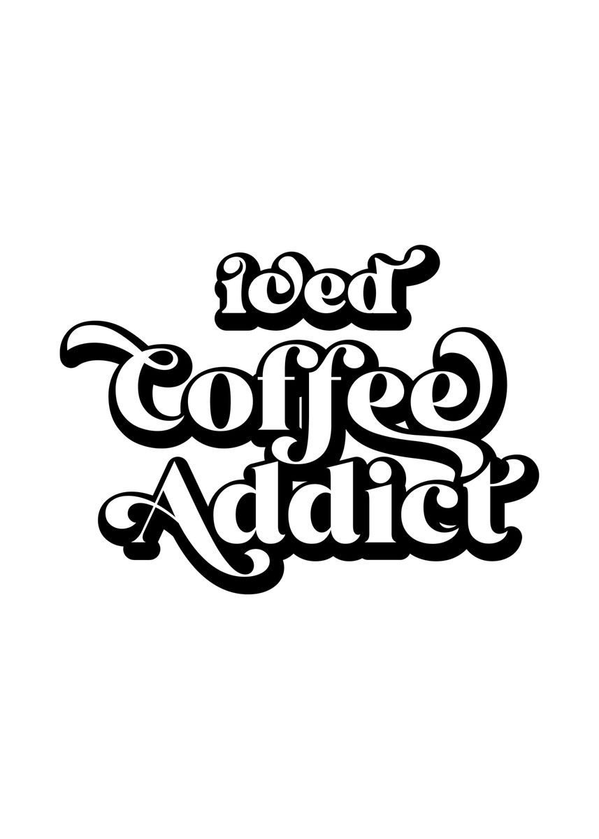 'Iced Coffee Addict' Poster, picture, metal print, paint by MBLK | Displate