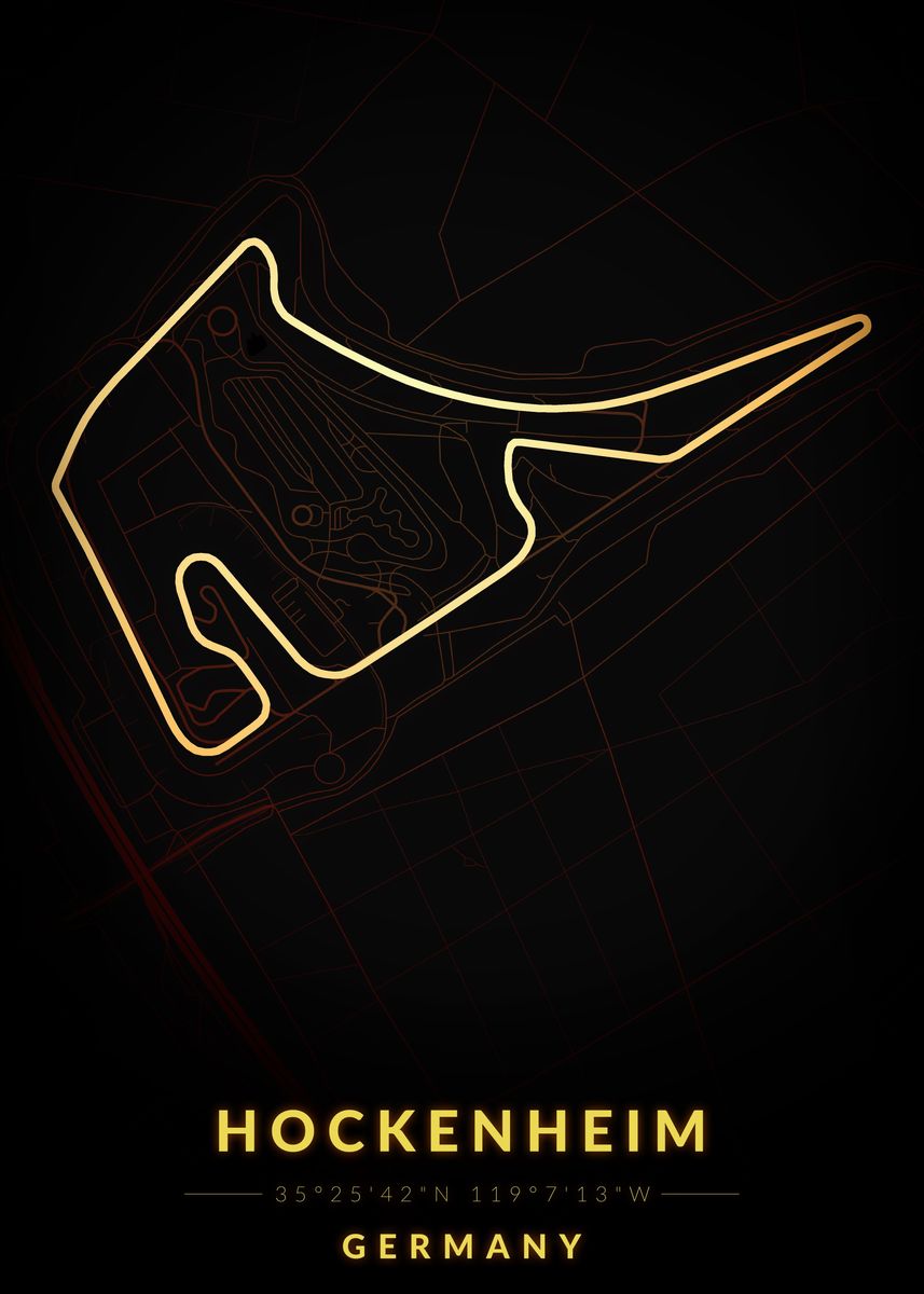 'Hockenheim circuit' Poster, picture, metal print, paint by Jerhus ...