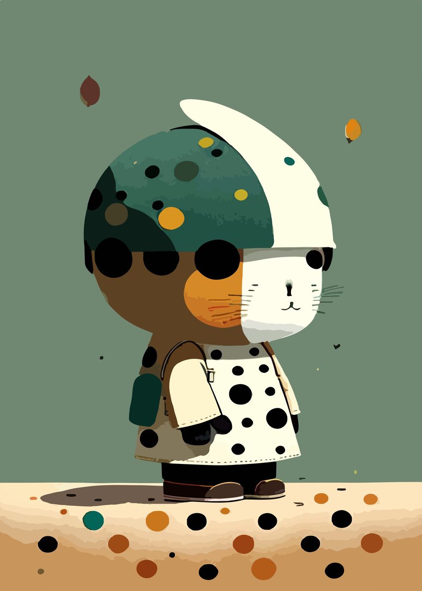 'Catwick the Cat Warrior' Poster, picture, metal print, paint by Jess ...