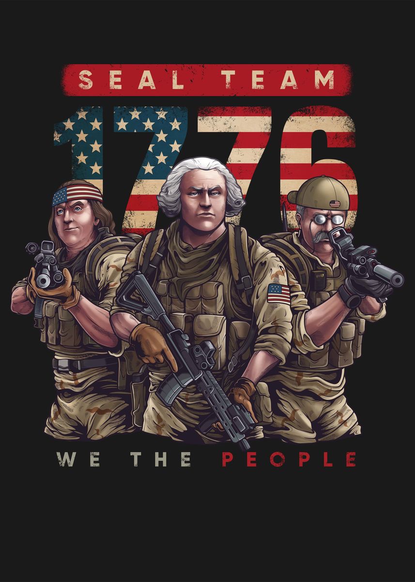 'SEAL Team 1776' Poster, picture, metal print, paint by B Cubed Designs | Displate