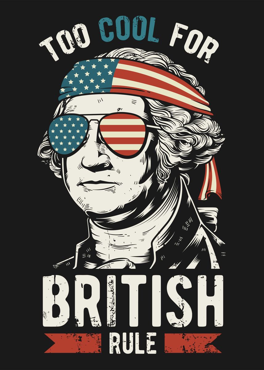 'George Washington Too Cool' Poster, picture, metal print, paint by B ...