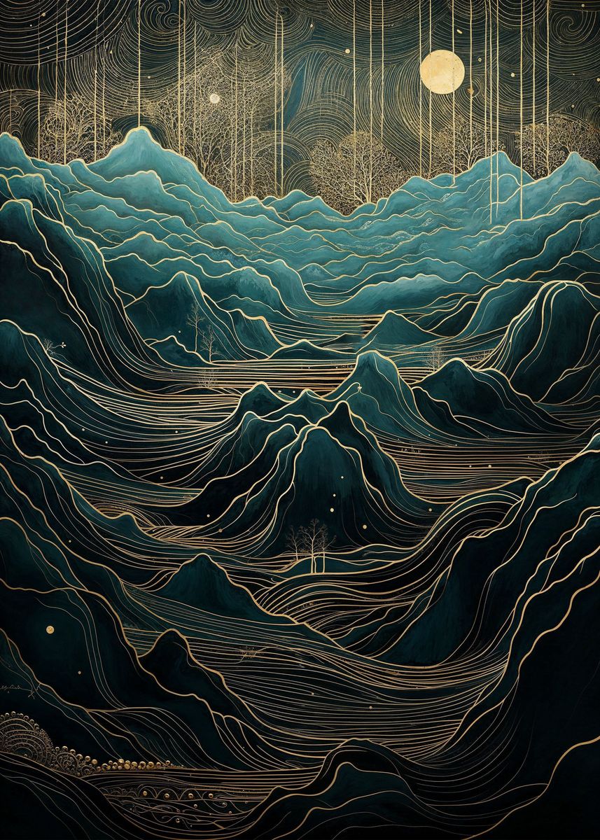 'Surreal Mythical Landscape' Poster, picture, metal print, paint by ...