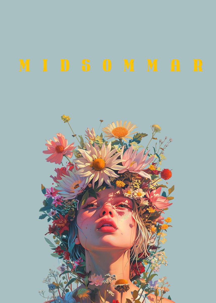 'Midsommar' Poster, picture, metal print, paint by Posterium Wall Art ...