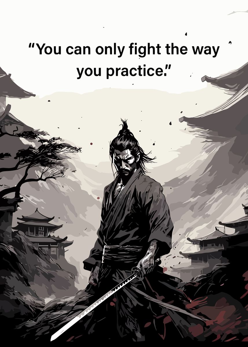 'Samurai Quote' Poster, picture, metal print, paint by Demon Japan ...