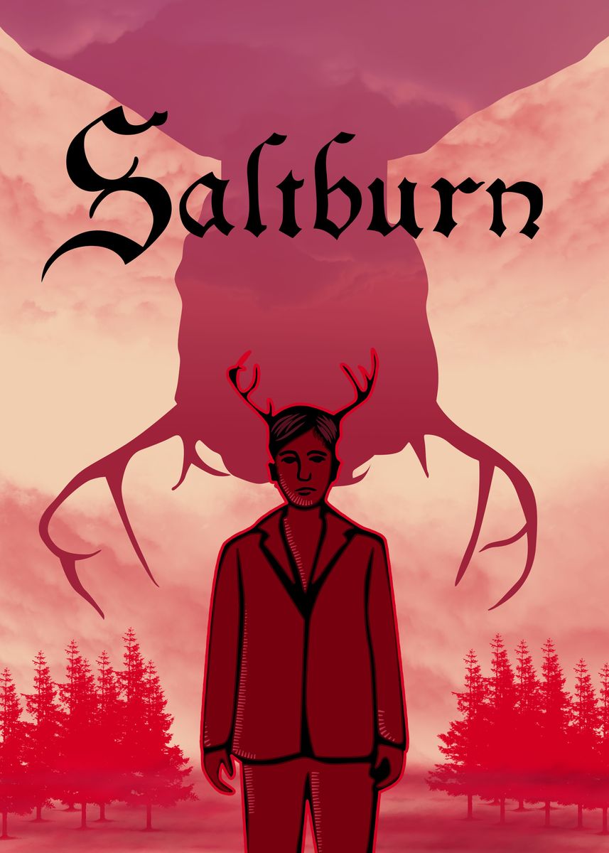 'saltburn' Poster, picture, metal print, paint by geeks holic | Displate