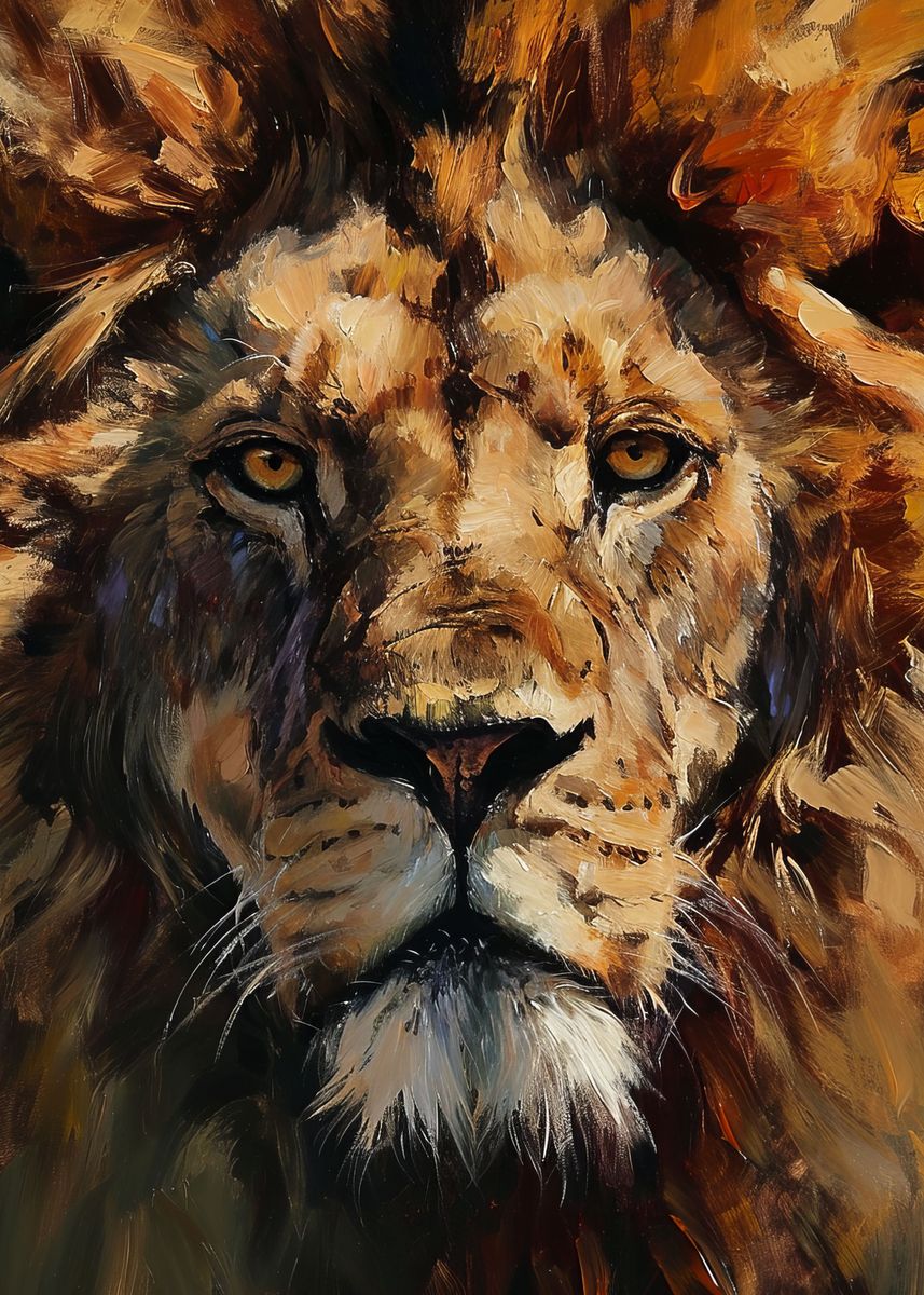 'Regal Gaze' Poster, picture, metal print, paint by Tollaru | Displate