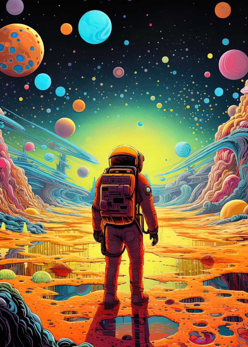 'astronaut in space' Poster, picture, metal print, paint by Patsy ...