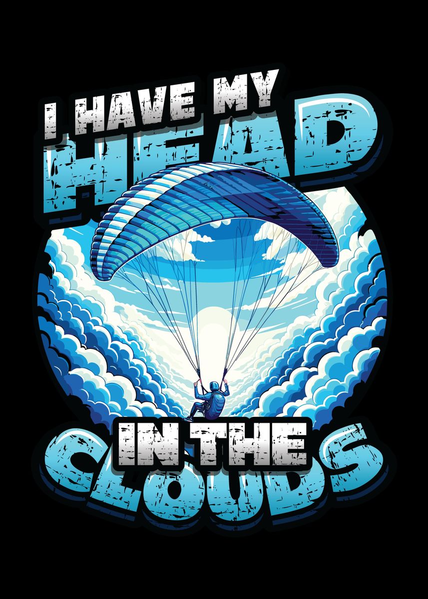 'Paragliding Skydiving' Poster, picture, metal print, paint by Sascha ...