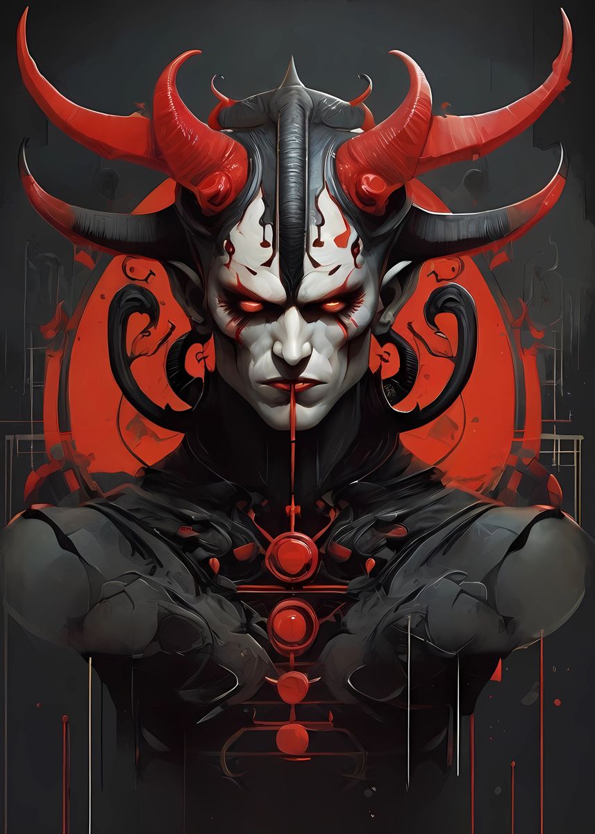 'Devil Demon' Poster, picture, metal print, paint by FGworks | Displate