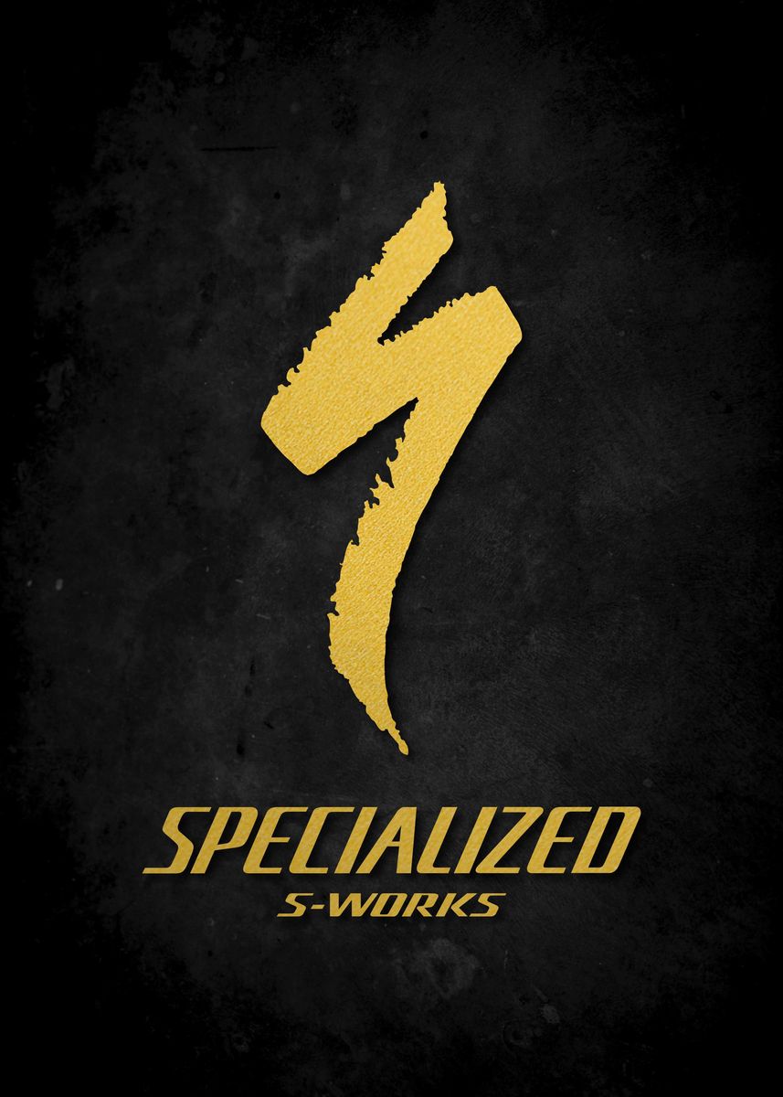 'specialized on gold logo' Poster, picture, metal print, paint by yunur ...