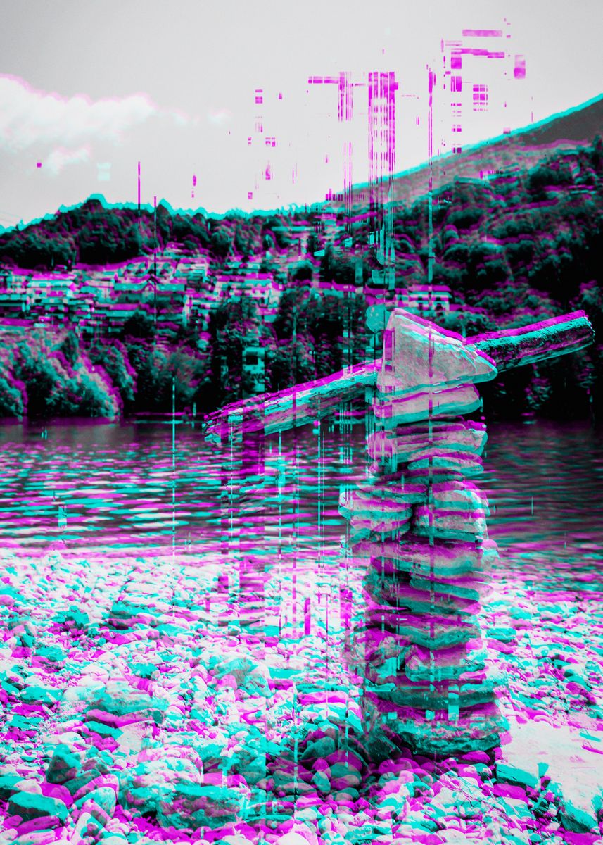 'Inspirational Glitch' Poster, picture, metal print, paint by Gianluca ...