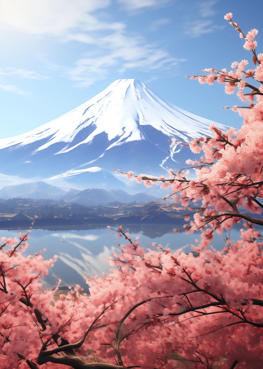 'Mount Fuji' Poster, picture, metal print, paint by B Cubed Designs ...
