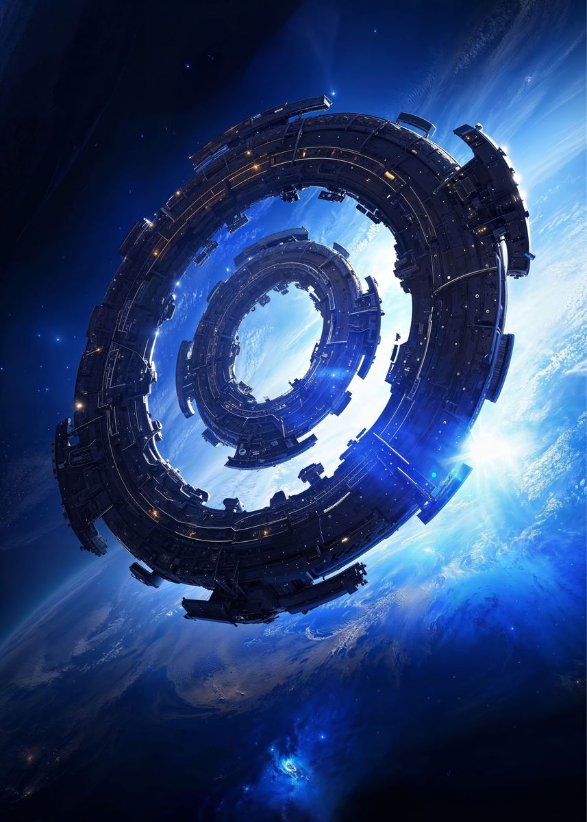 'Jumpgate Space' Poster, picture, metal print, paint by Pucaaa | Displate