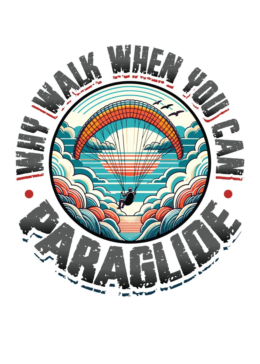 'Paragliding Skydiving' Poster, picture, metal print, paint by Sascha ...