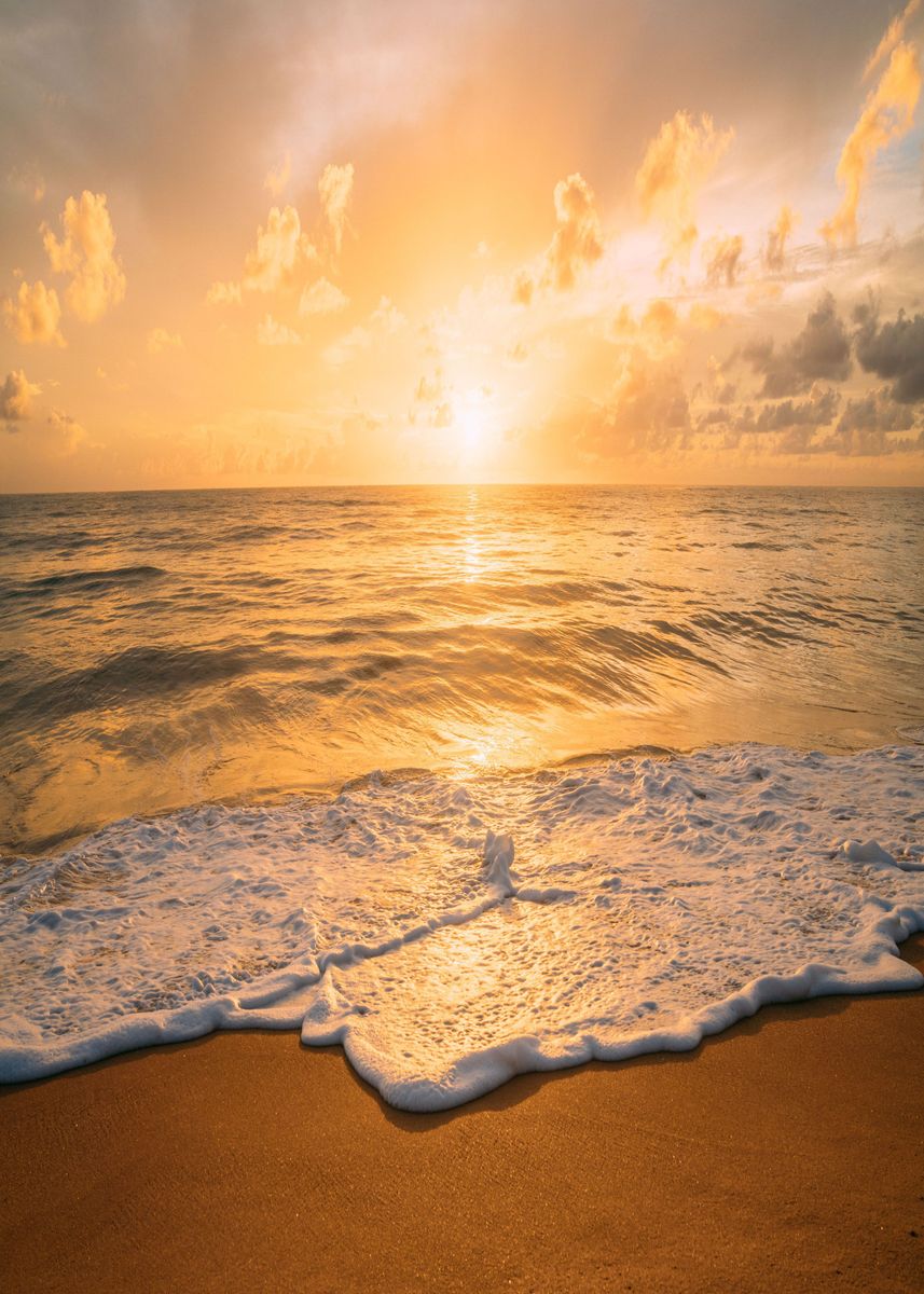 'beach calming summer' Poster, picture, metal print, paint by biliacci ...