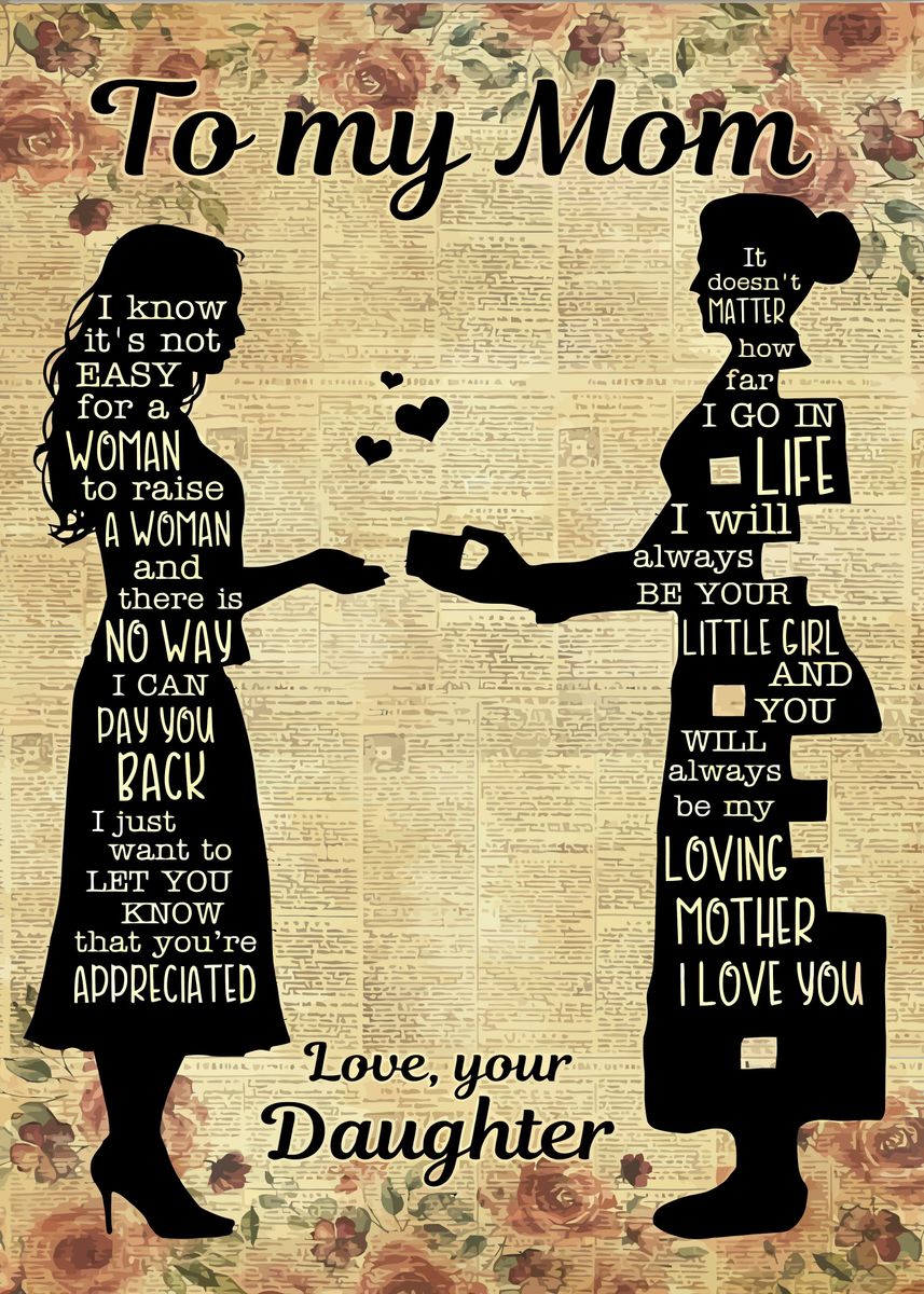 'To My Mom Gift For Mom ' Poster, picture, metal print, paint by Nice ...
