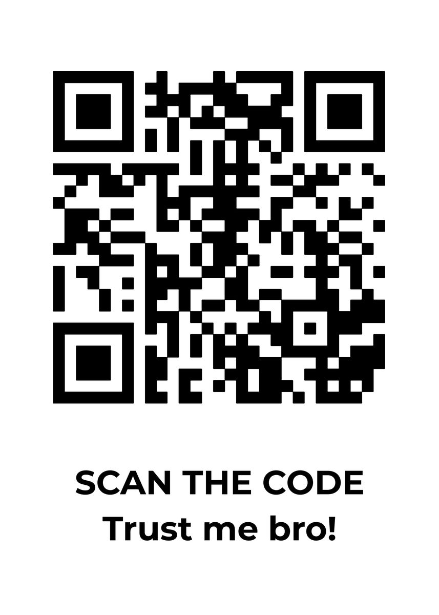 'Rick roll barcode' Poster, picture, metal print, paint by cypher the ...