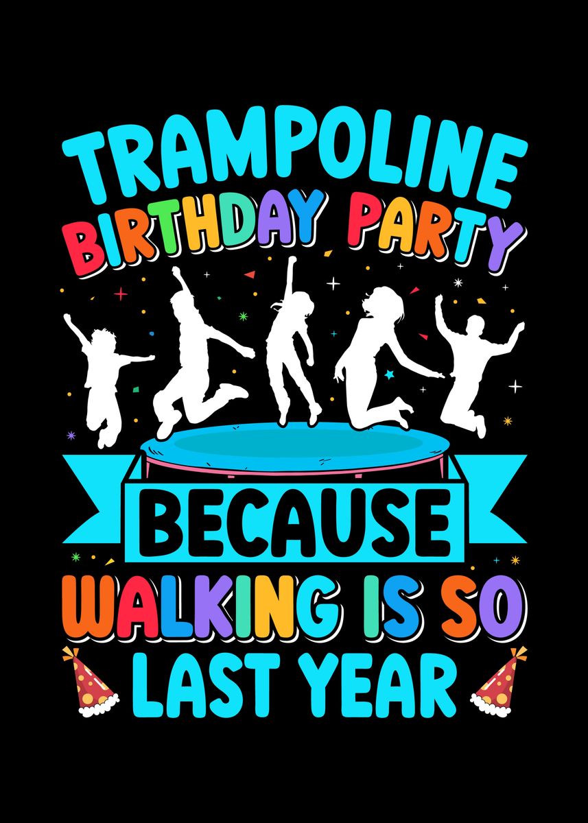 'Jumping Joy Trampoline' Poster, picture, metal print, paint by Michael ...