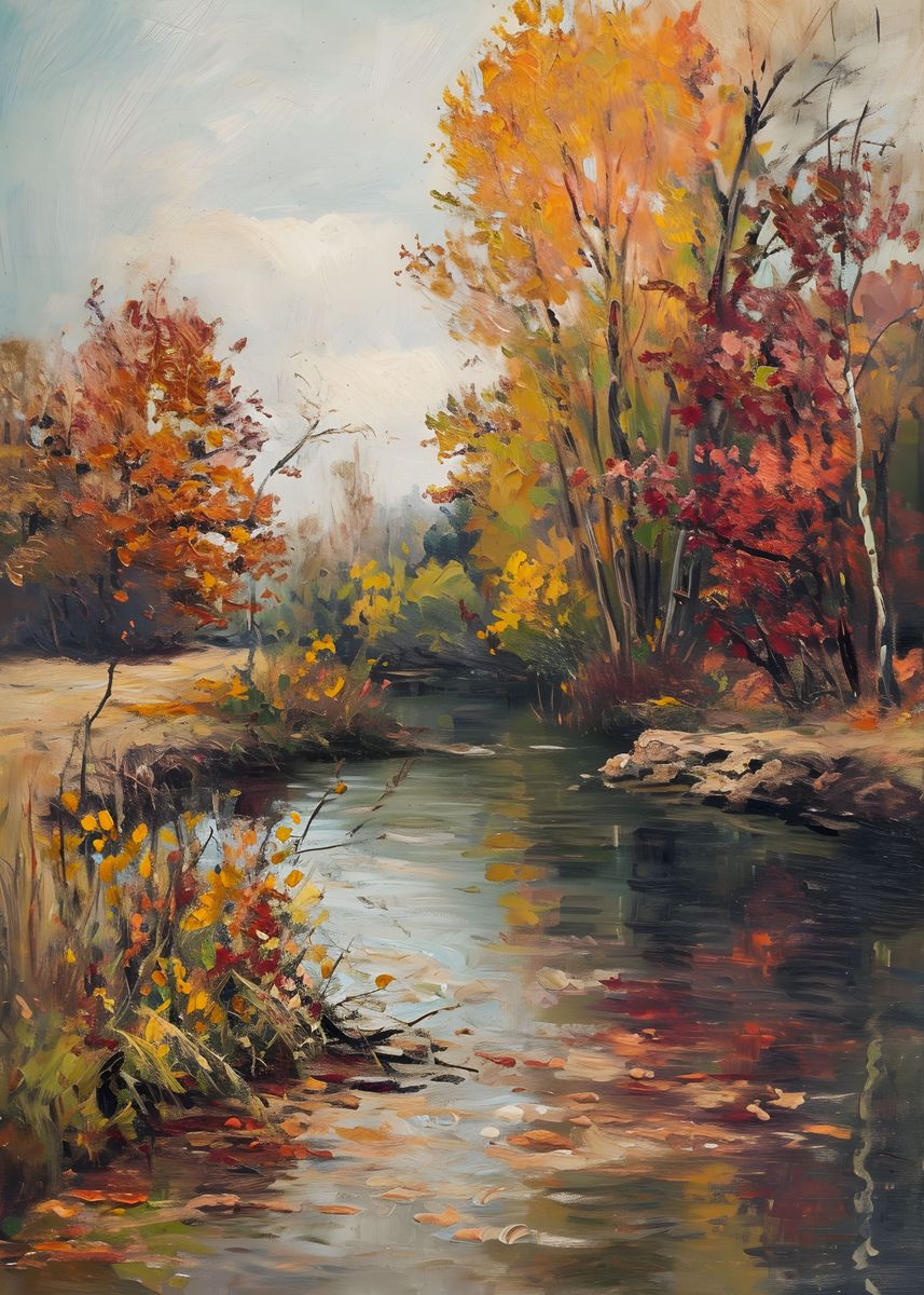 'Autumn Reflections' Poster, picture, metal print, paint by Silvie Art ...