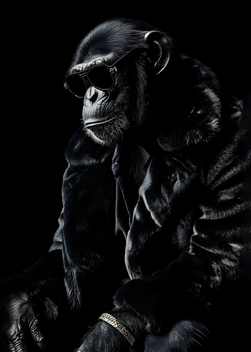 'Mafia Monkey' Poster, picture, metal print, paint by Lestat de ...