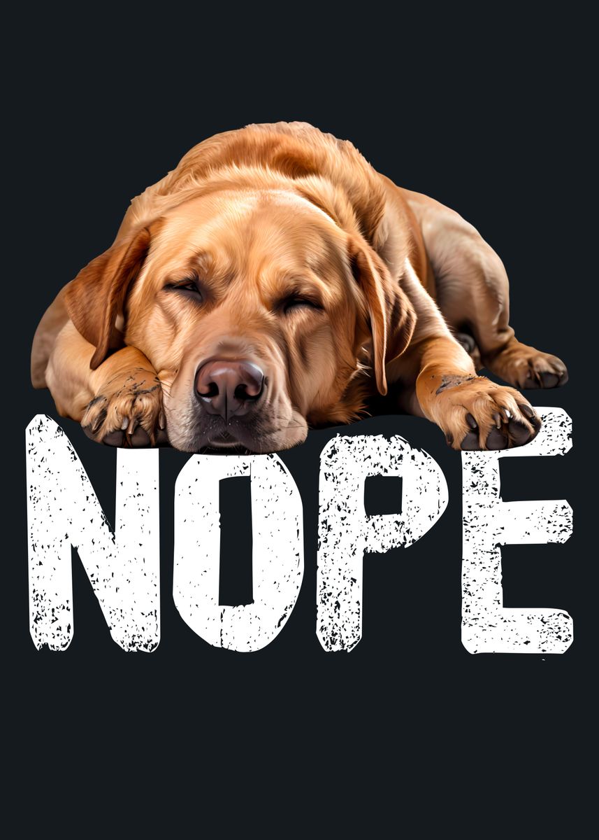 'Labrador Nope Gift' Poster, picture, metal print, paint by Hexor ...