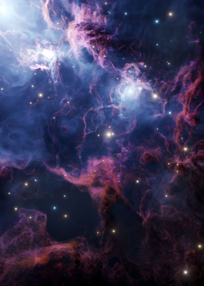 'Nebula Cosmic Odyssey' Poster, picture, metal print, paint by VAGANTE | Displate