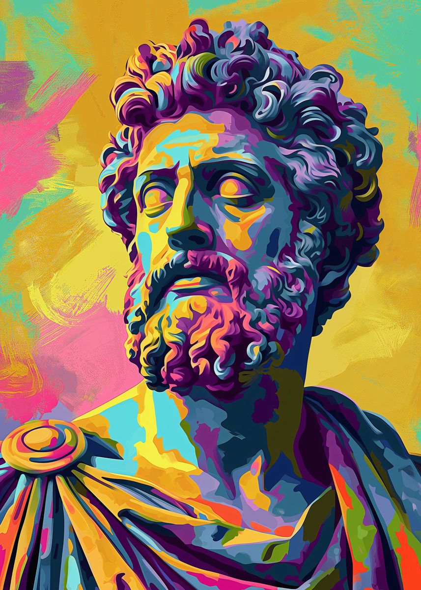 'Marcus Aurelius Pop Art' Poster, picture, metal print, paint by Vars ...