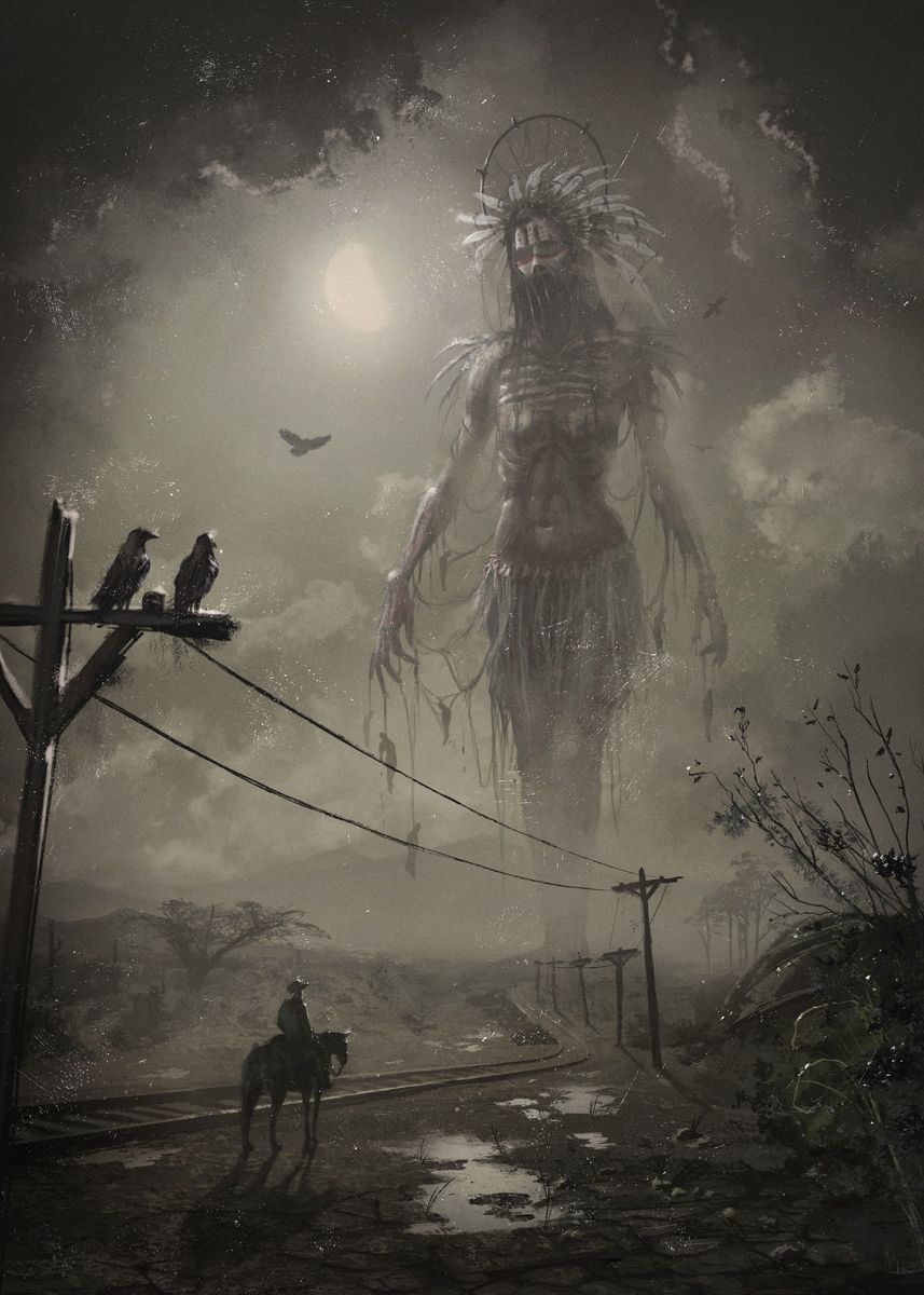 'Revenge of the Native Amer' Poster, picture, metal print, paint by ...