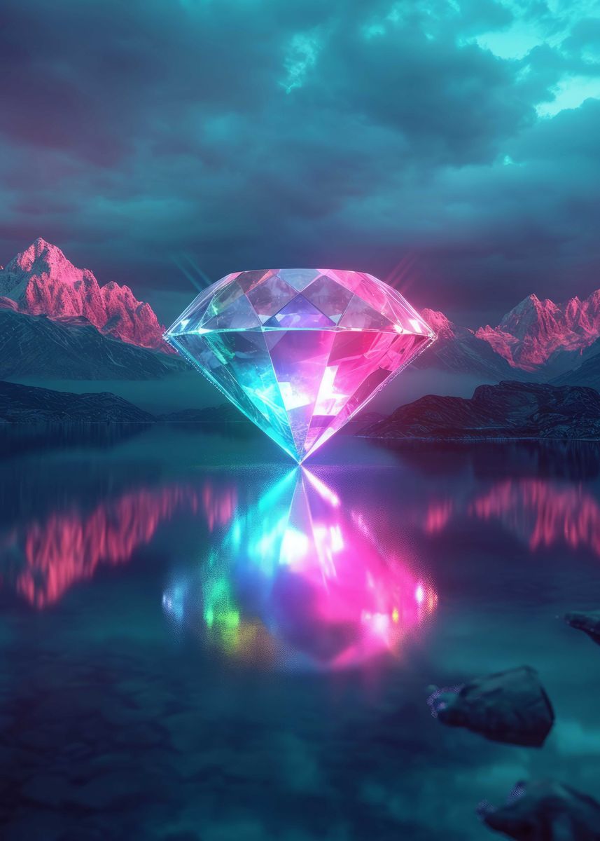'Aesthetic Diamond Crystal' Poster, picture, metal print, paint by Adam ...