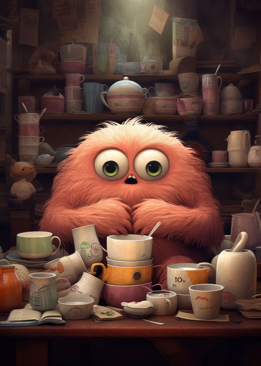 'Coffee addiction' Poster, picture, metal print, paint by Mezma and ...